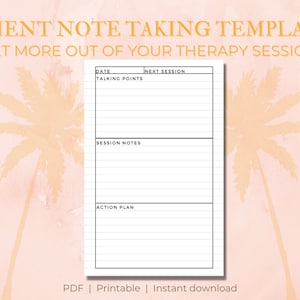 Client Note Taking Template - Etsy