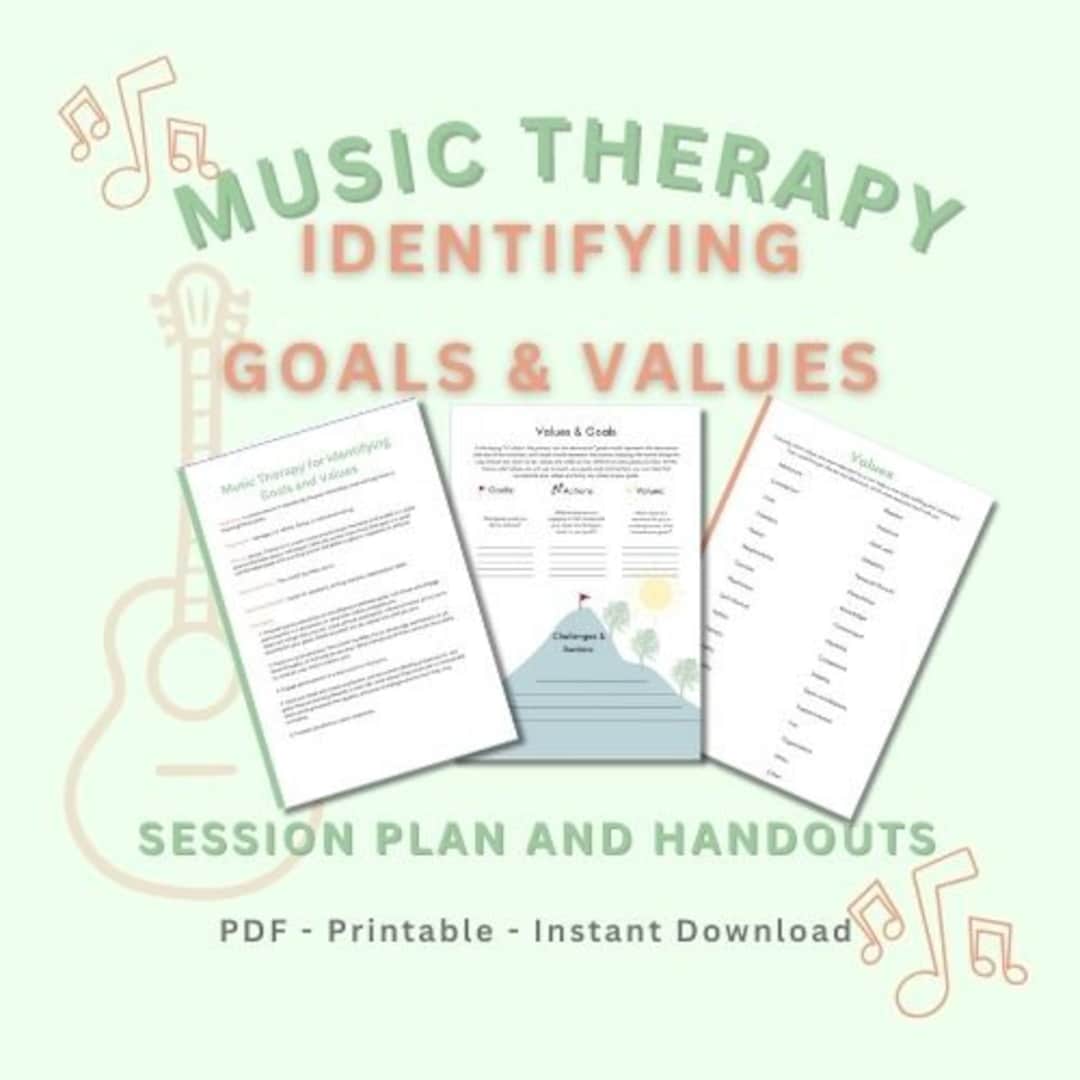 Music Therapy Intervention for Identifying Goals and Values - Etsy