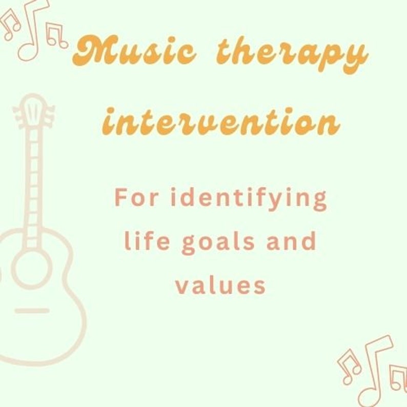 Music Therapy Intervention for Identifying Goals and Values - Etsy