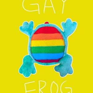 Pride Frog Plushie, LGBTQ+ Handmade Weighted Plush - MADE to ORDER - Etsy