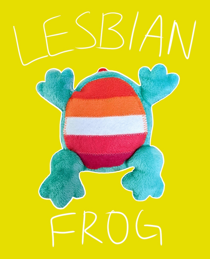 Pride Frog Plushie LGBTQ Handmade Weighted Plush MADE to - Etsy