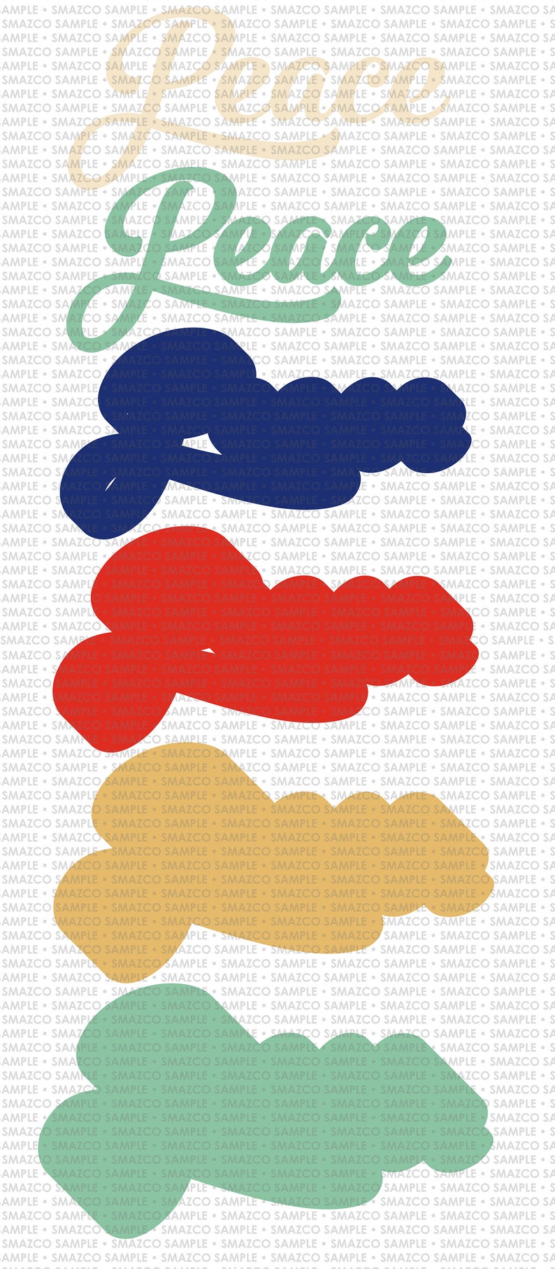 Retro Peace Text SVG Vector Cut File INSTANT DOWNLOAD - Etsy Canada