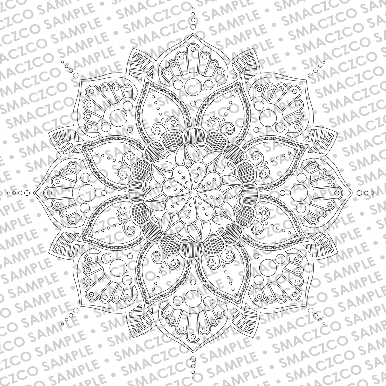 Intricate Mandala SVG Vector Cut File INSTANT DOWNLOAD | Etsy