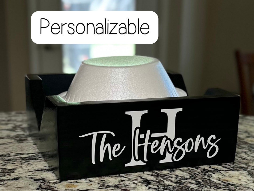 Disposable Paper Bowl Holder, Wooden Holder for Smaller Paper Bowls - Etsy