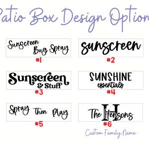 Customizable Patio Storage Box, Outdoor Sunscreen or Bug Spray Storage ...