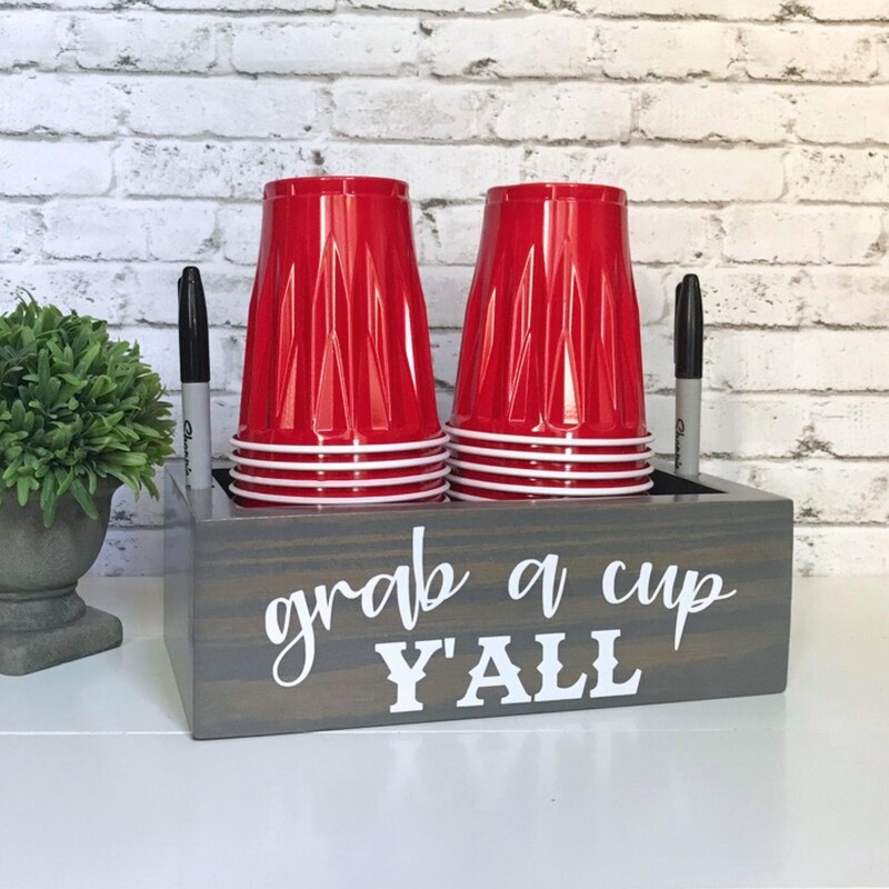 Wood Solo Cup Holder - Etsy