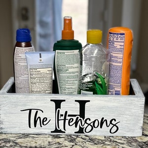 Customizable Patio Storage Box, Outdoor Sunscreen or Bug Spray Storage ...