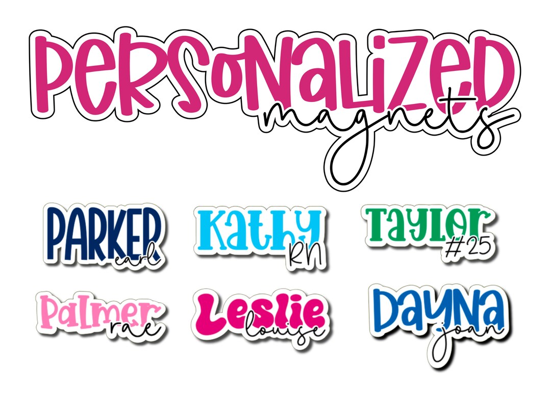 Personalized Magnets, Custom Magnetic With Name, Gift for Nurse ...