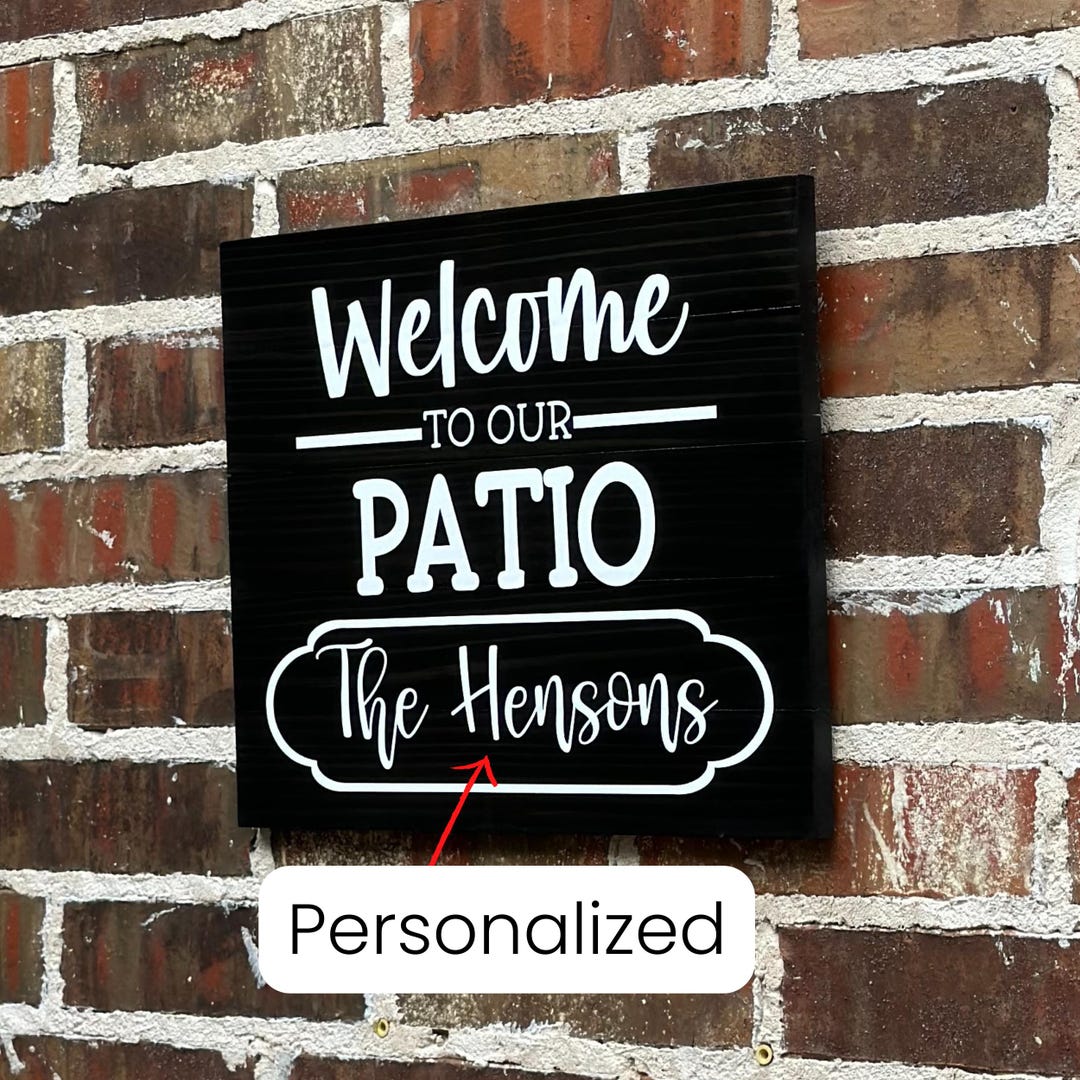 Custom Shiplap Outdoor Sign – Personalized Patio Décor, Poolside Oasis ...