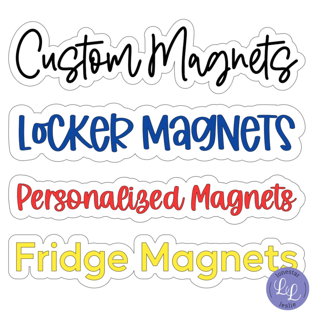 Personalized Magnets, Refrigerator Magnets, Magnetic Locker Decor ...