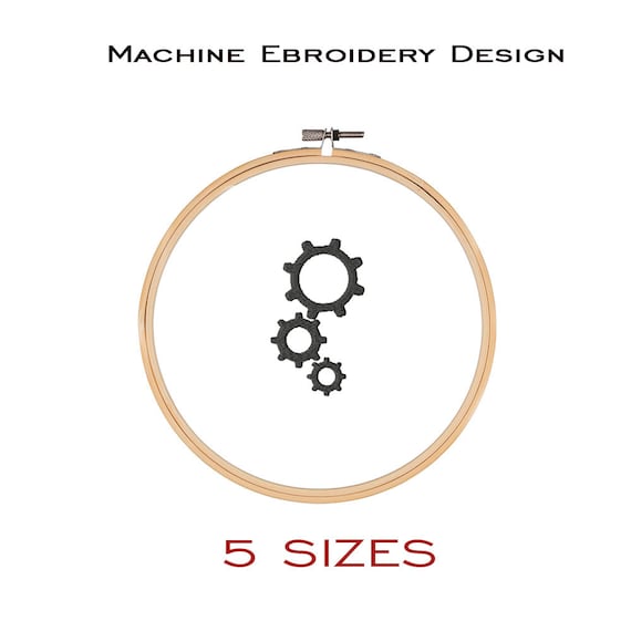 GEARS Embroidery Design. Work Tools Machine Embroidery File - Etsy