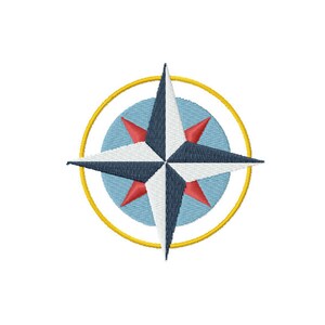 COMPASS Embroidery Design. Camping Machine Embroidery File. South North ...