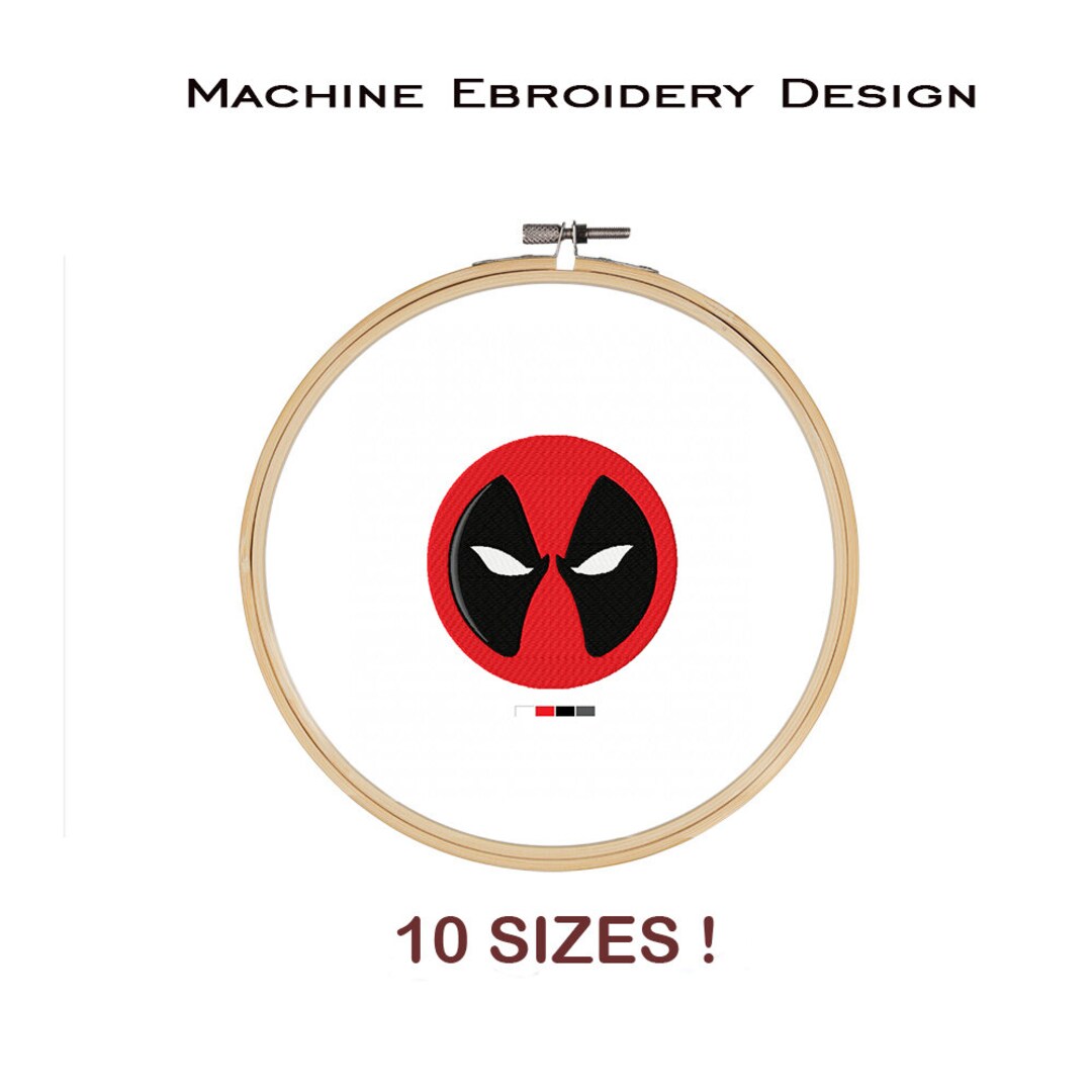 DEADPOOL Embroidery Design. Super Hero Embroidery Machine File - Etsy