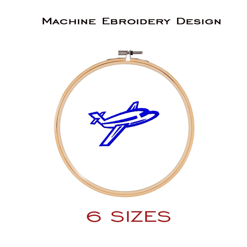 AIRPLANE Embroidery File. Air Plane Boeing Machine Embroidery Design - Etsy
