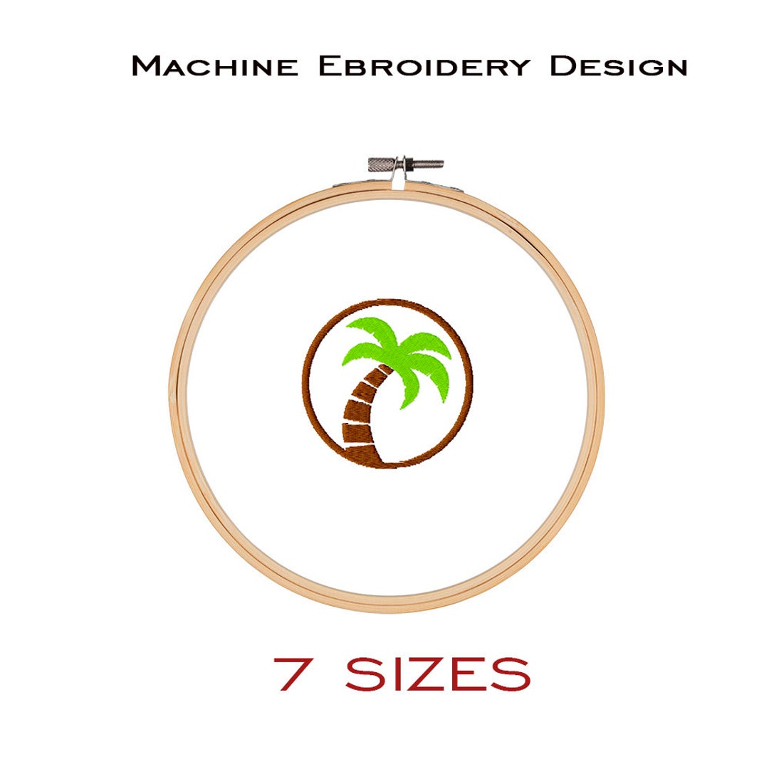 PALM Embroidery Design. Palm Tree Embroidery Machine Design - Etsy