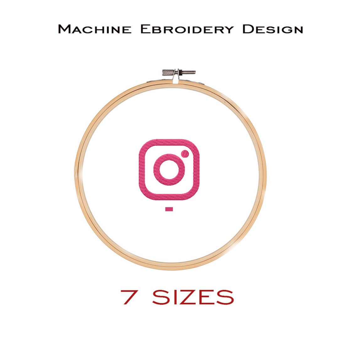 INSTAGRAM Embroidery Design. Insta Machine Embroidery File - Etsy