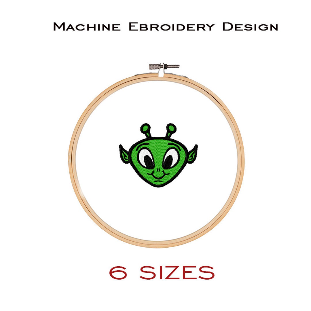 ALIEN HEAD Embroidery. Alien Embroidery. Newcomer Embroidery - Etsy