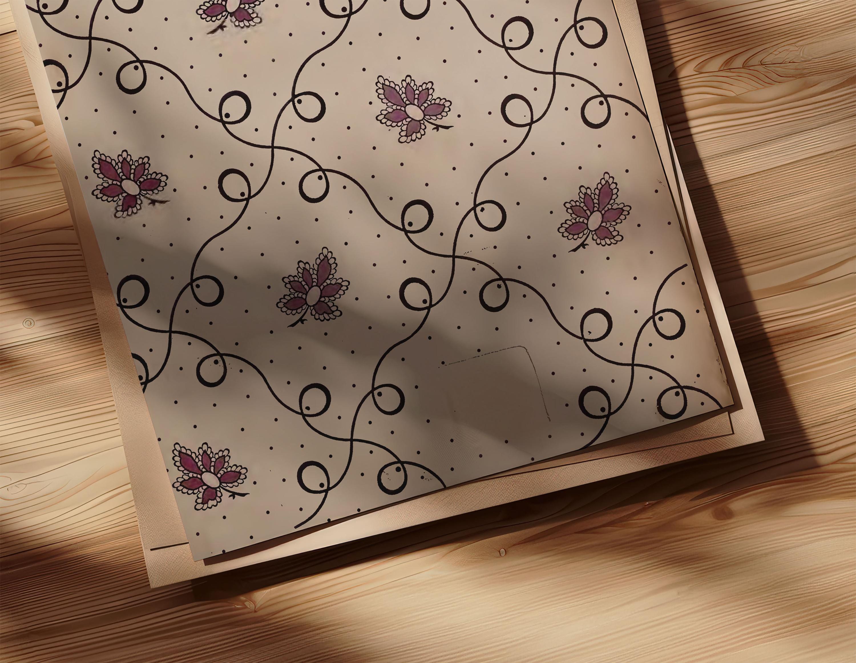 French Textile Study No. 3 | Antique Fabric Pattern Printable Art - Etsy