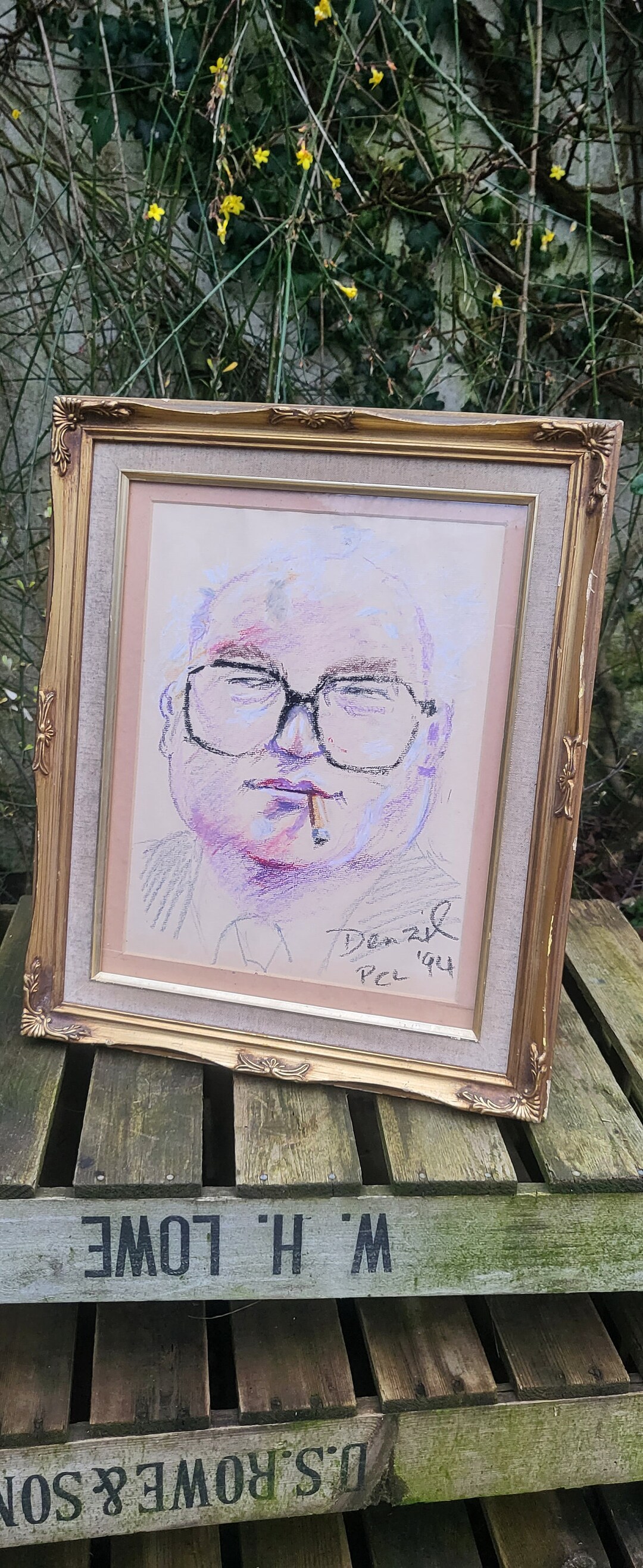 Fun and Quirky Vintage Sketch / Portrait. Vintage Drawing. Wall Decor ...