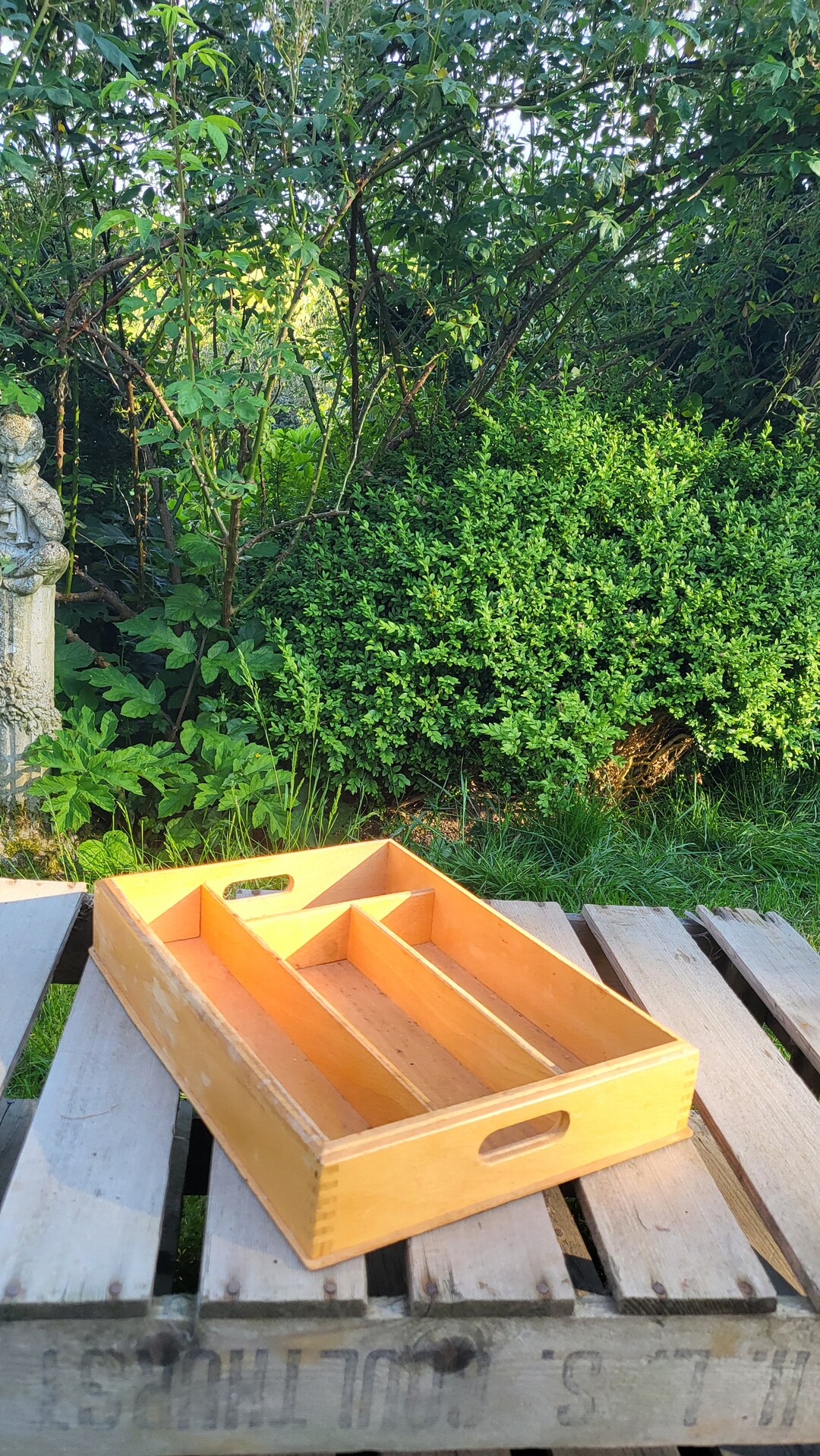 Vintage Cutlery Tray. Drawer Tidy. Drawer Tray. Kitchenalia. Wooden ...