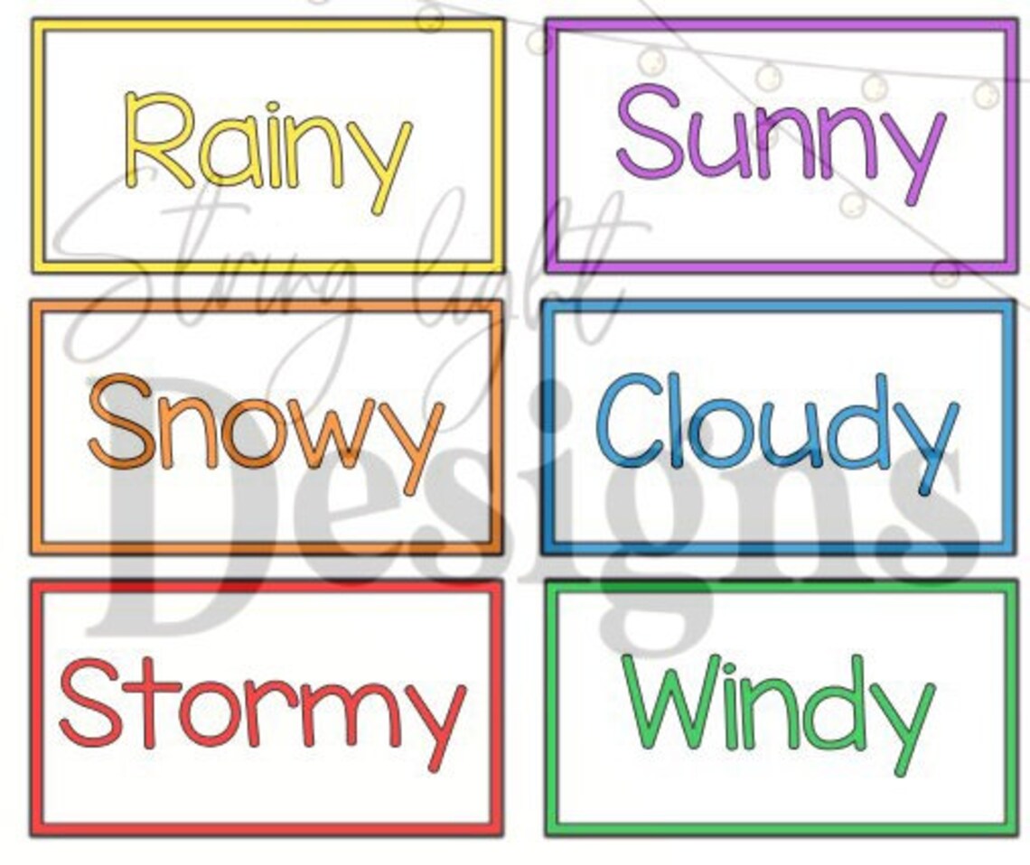Classroom Weather Chart - Etsy