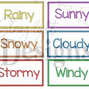 Classroom Weather Chart - Etsy