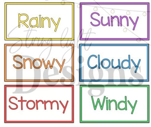 Classroom Weather Chart - Etsy