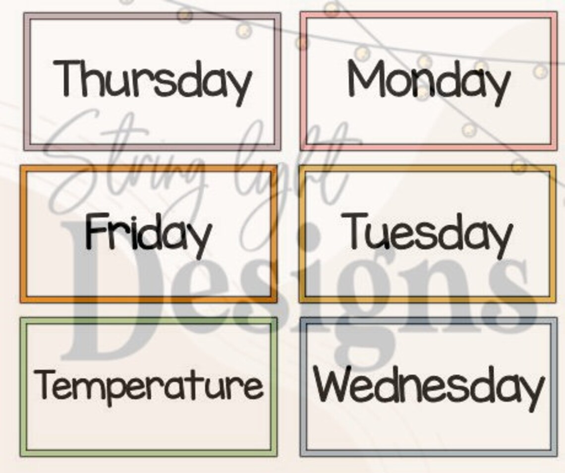 Classroom Weather Chart - Etsy