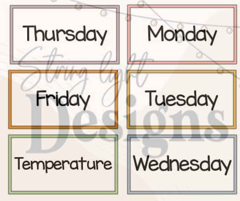Classroom Weather Chart - Etsy