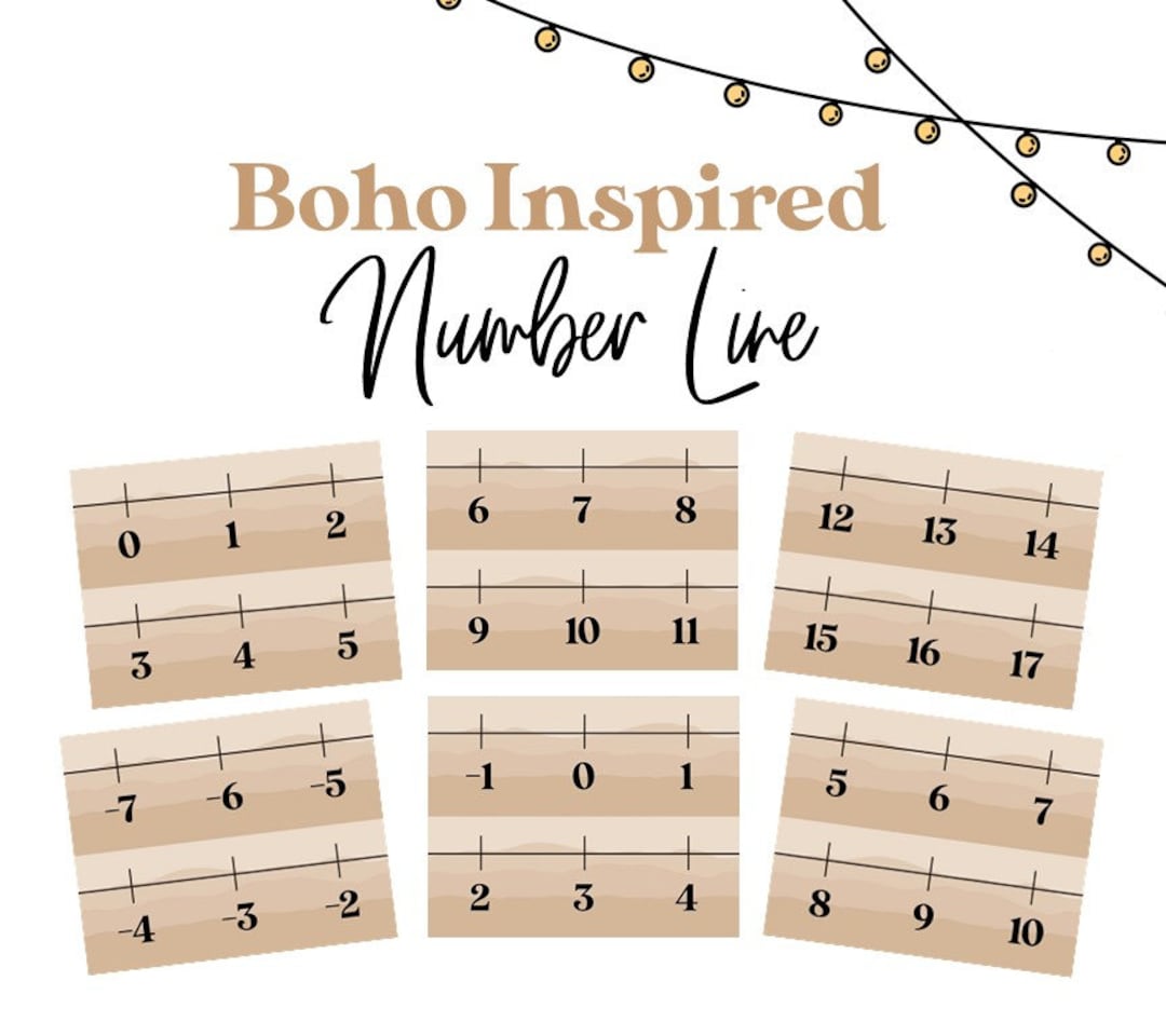 Boho Inspired Number Line - Etsy