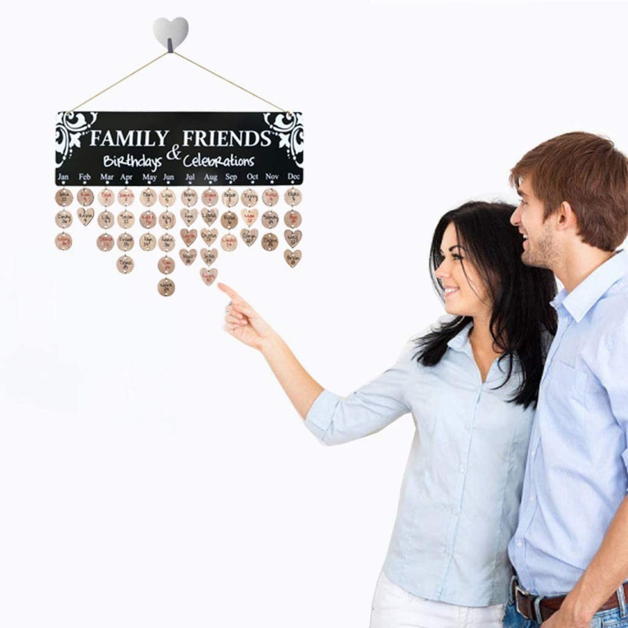 Wooden Birthday Calendar Wall Hanging Gift for Home Decor - Etsy