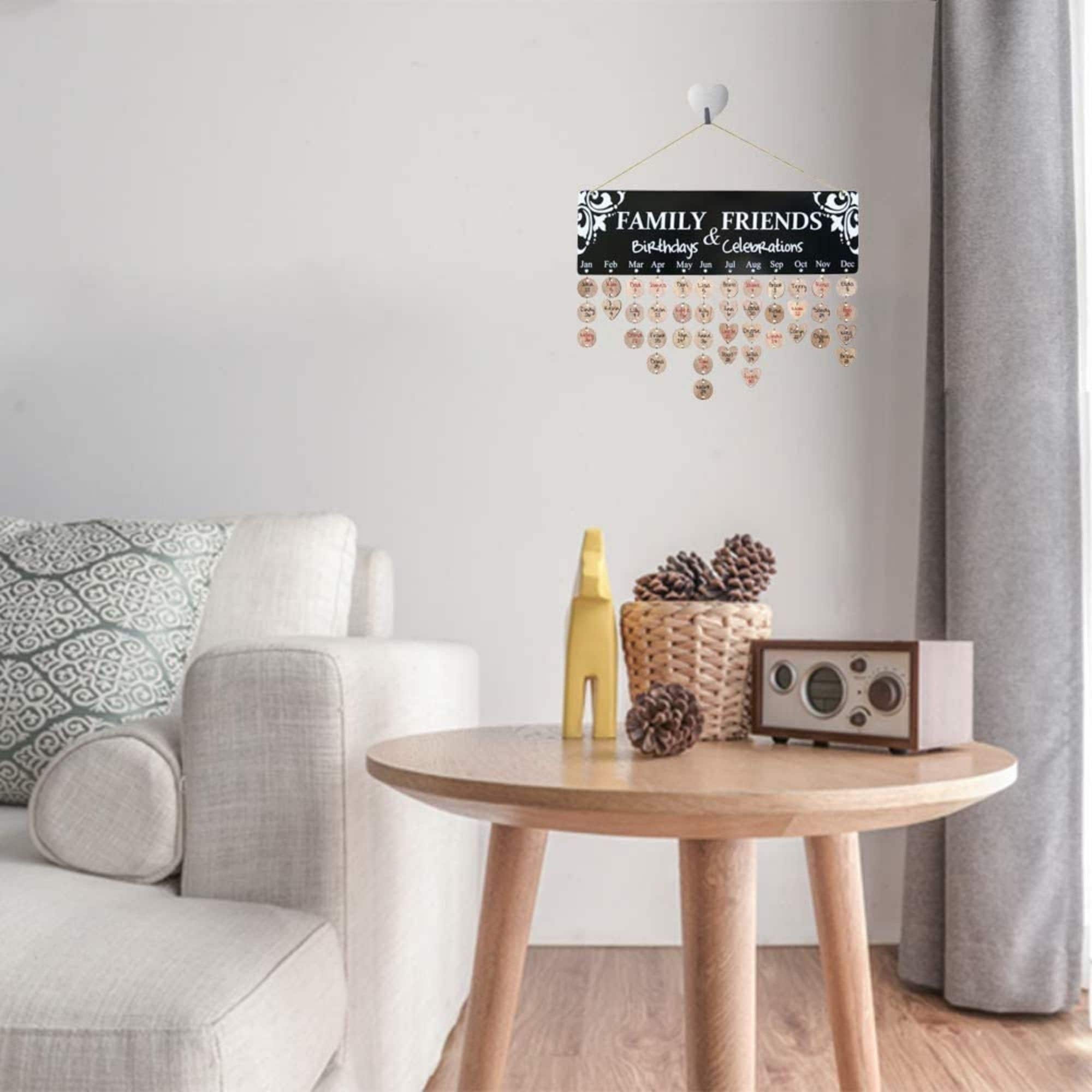 Wooden Birthday Calendar Wall Hanging Gift for Home Decor - Etsy