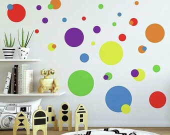 Watercolor Wall Dots Watercolour Wall Decals Polkadot - Etsy