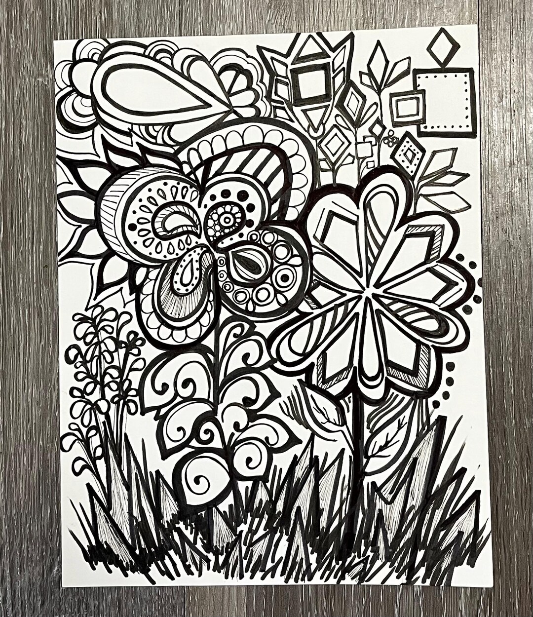 Oh Gee Flower (8.5x11in. Original on Paper) - Etsy