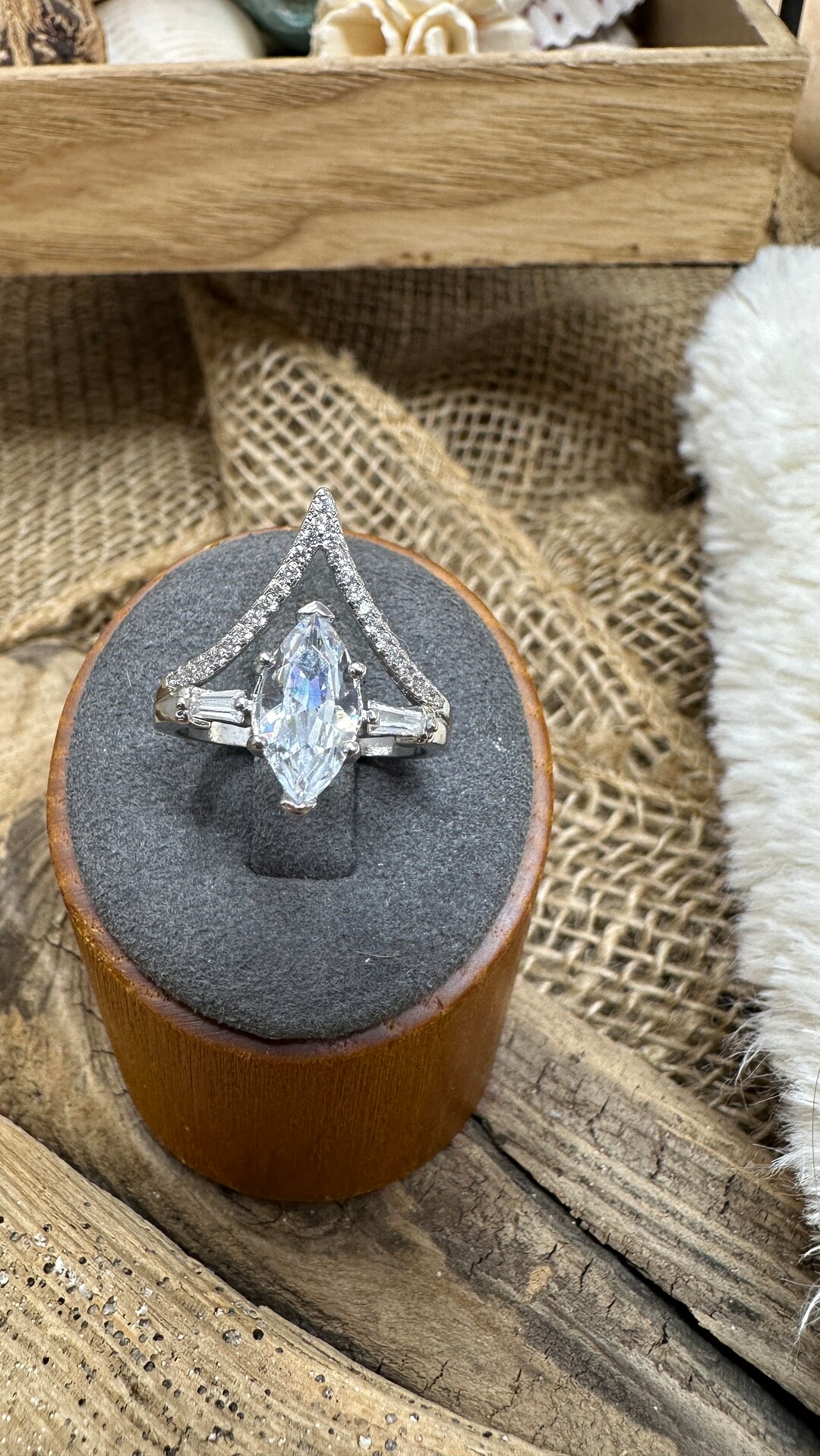 Cool Statement Ring - Marquise Setting - Etsy