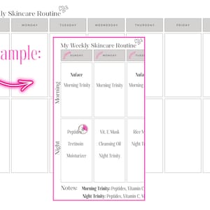 Minimalist Weekly Skincare Routine, Morning and Night Weekly Skincare ...