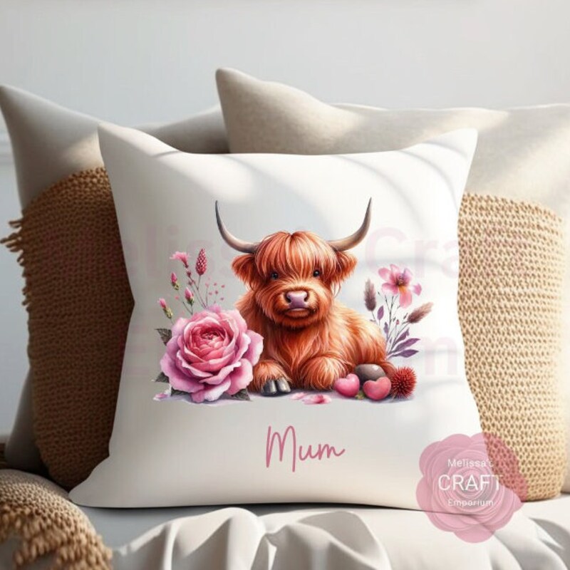 Highland Cow Cushion - Etsy UK