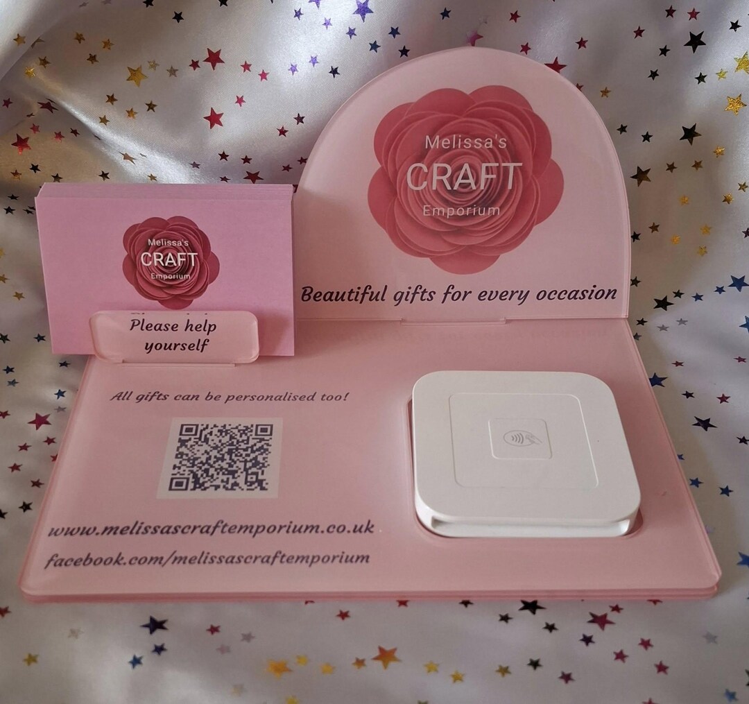 Personalized Acrylic Card Reader Stand: Small Business Display - Etsy