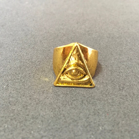 Vintage Triangle Eye Ring Eye of God Ring All Seeing Eye Ring | Etsy