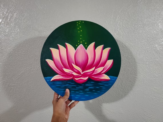 Lotus Flower Acrylic Painting