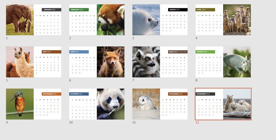 Digital Calendar 2021 Ready to Print - Etsy
