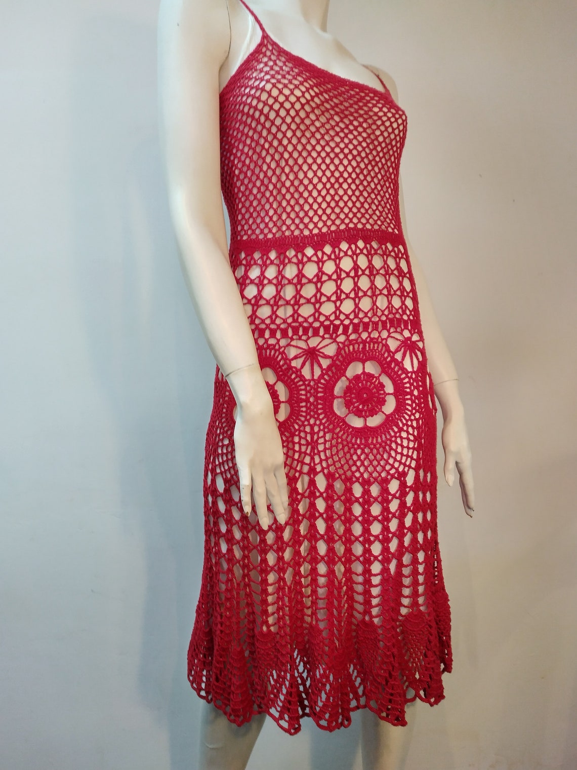 Crochet Dress Beach Dress Handmade Dress Knitted Dress Etsy