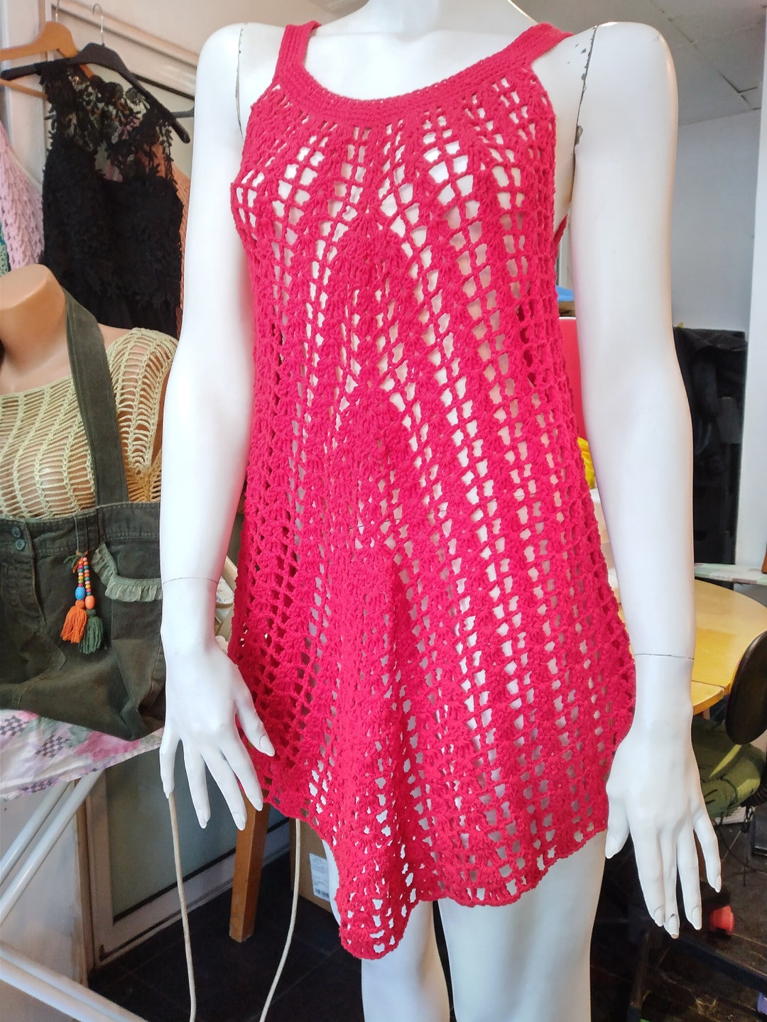 Crochet Dress Beach Dress Handmade Dress Knitted Dress Bohemian