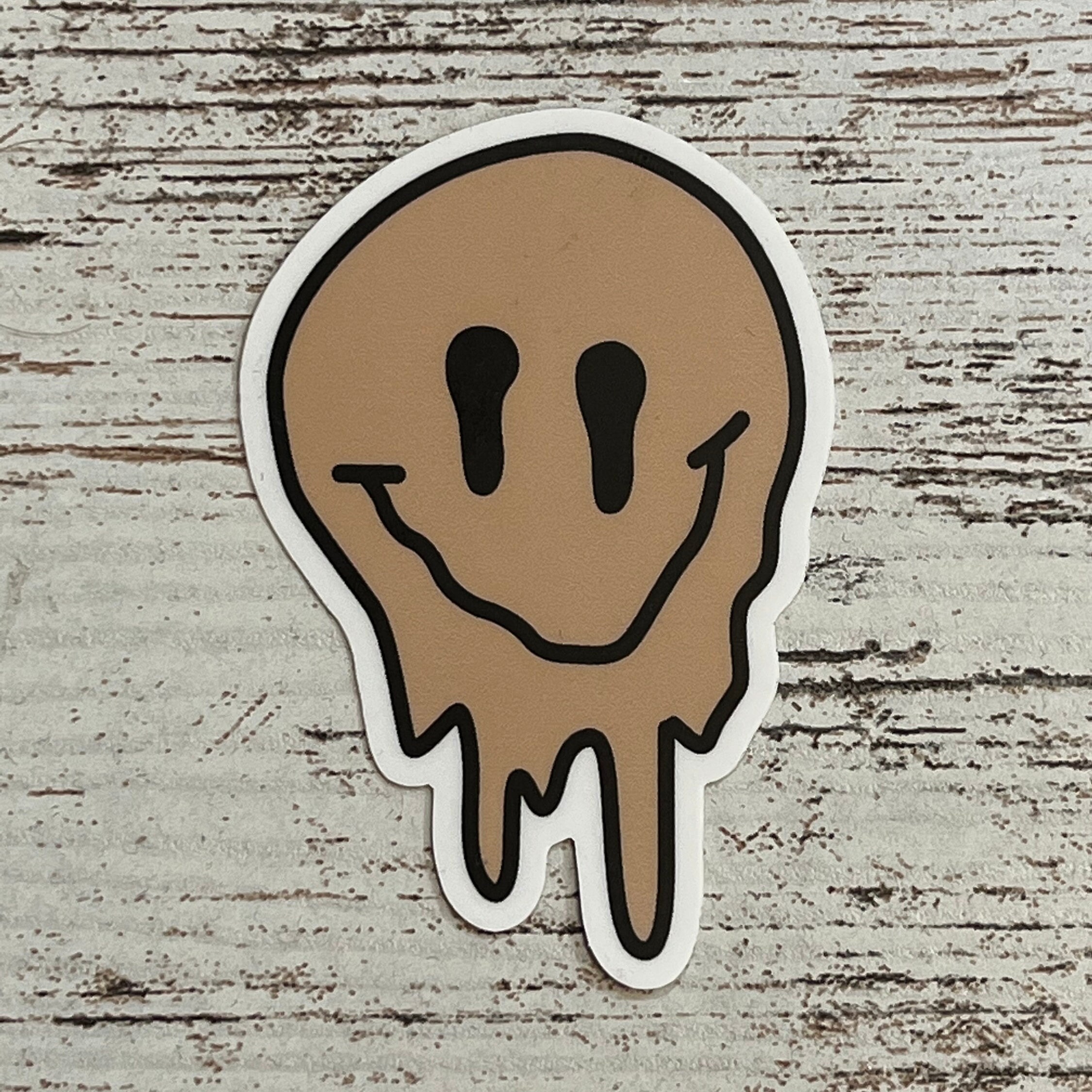 Matte Vinyl Drippy Smile Sticker // Decal for Laptop // Sticker for ...