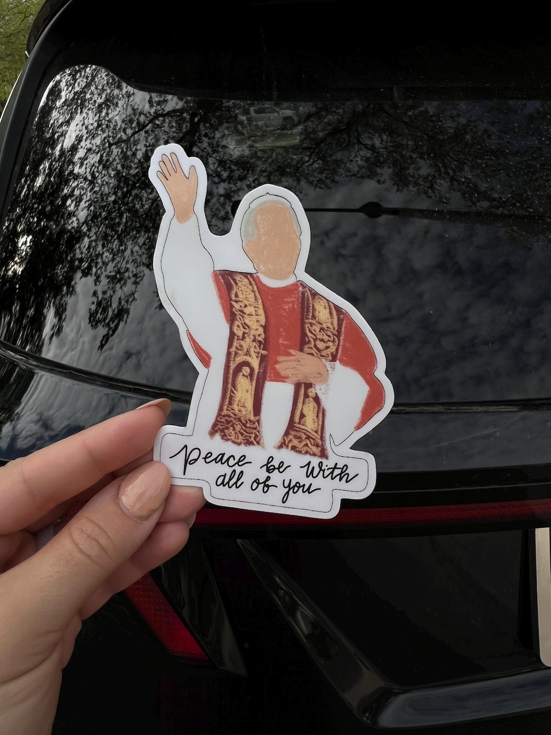 Pope Leo XIV Bumper Sticker, Catholic Car Decal - Etsy