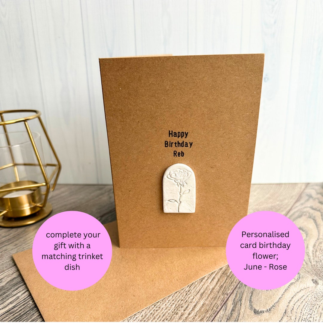 Personalised Birthday Card for June Birthday Girls, June Rose Birth ...