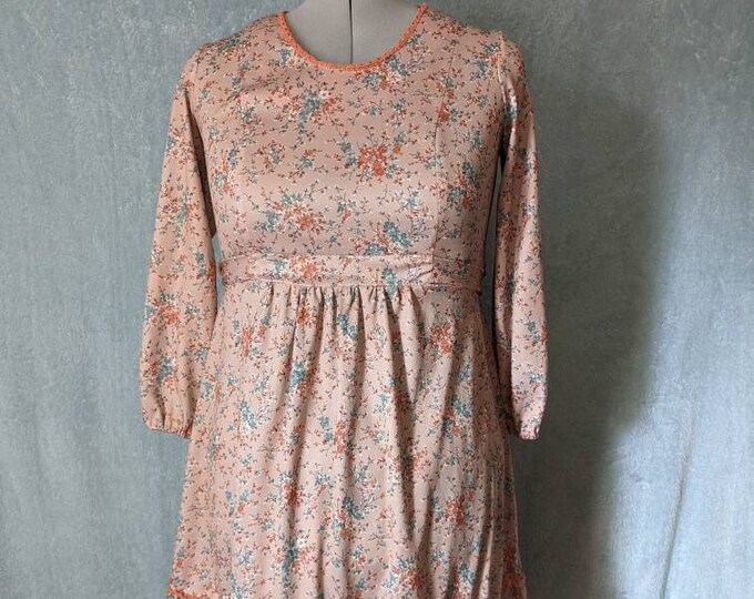 Plus Size Vintage Peaches and Cream 70s 80s Floral Pleasant - Etsy