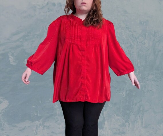 Plus Size Vintage / Bust 58 / Vintage 00s Cherry Red … - Gem