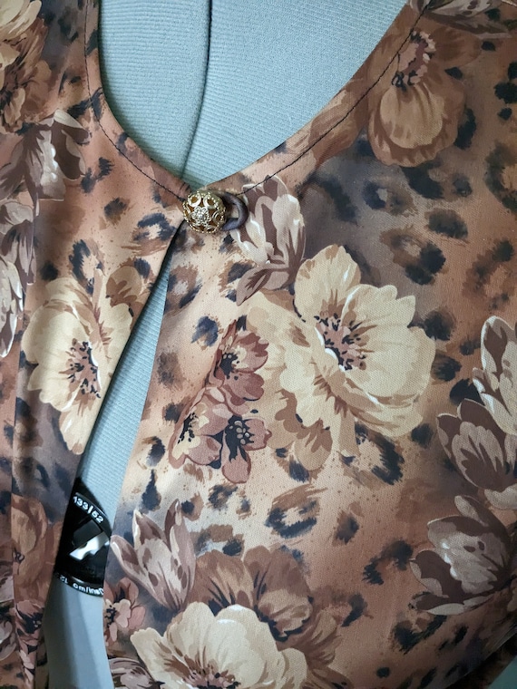 Plus Size / Bust 50 / Vintage Mixed Print Floral Sing… - Gem