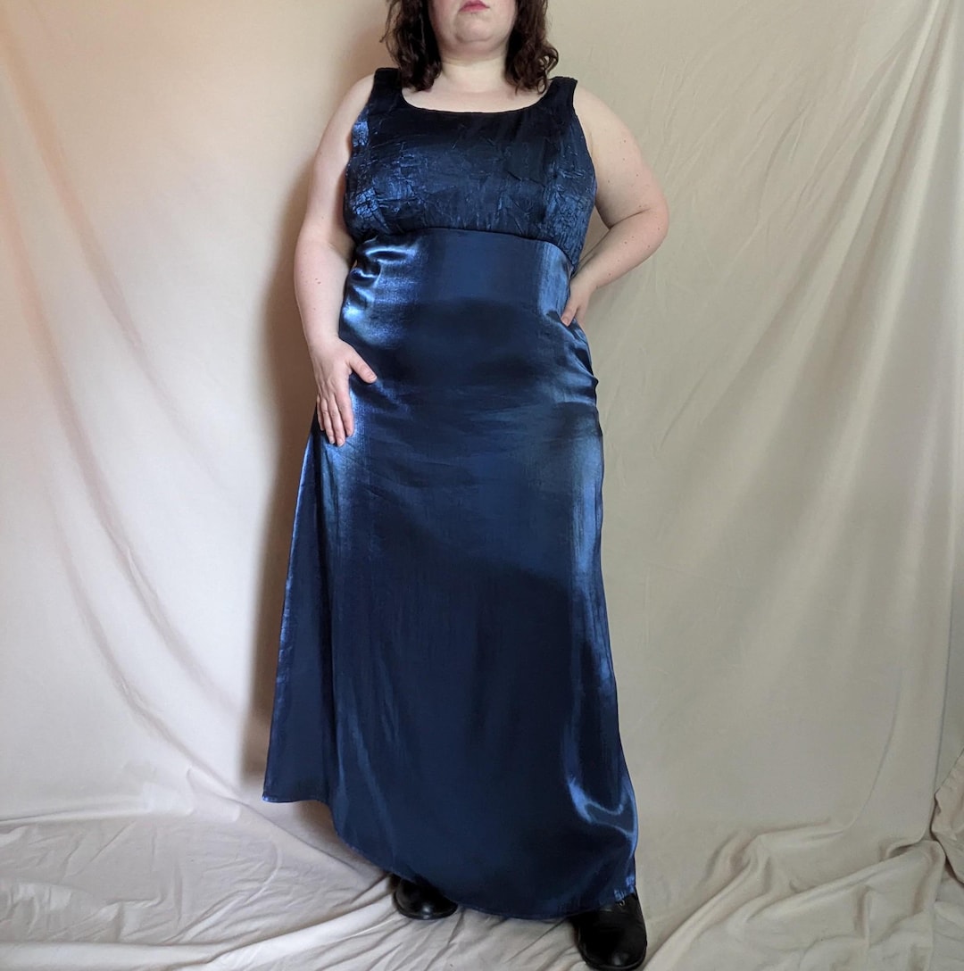 Plus Size / Bust 48 / Waist 44 / Hip 54 / Vintage 90s Shimmering Dark ...
